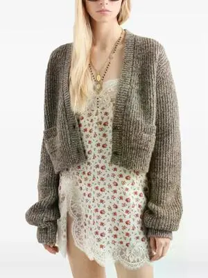 Dolce & Gabbana Chunky-knit Cropped Cardigan