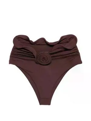 Magda Butrym Ruffle Flower-detail Bikini Bottom - Purple