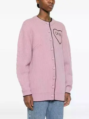 Chloé Logo Rib Knit Cardigan