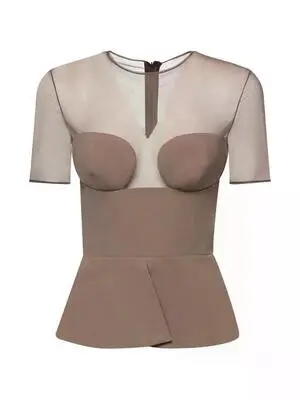 NENSI DOJAKA Peplum Panelled Blouse
