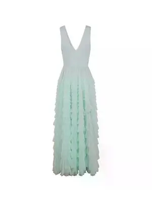 TWINSET Ruffled Tulle Maxi Dress