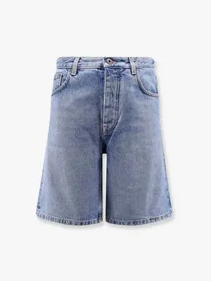 Off White Half Arrow Denim Shorts