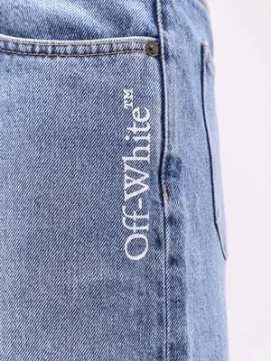 Off White Half Arrow Denim Shorts
