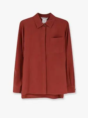 Max Mara Siamese Silk Shirt - Brown