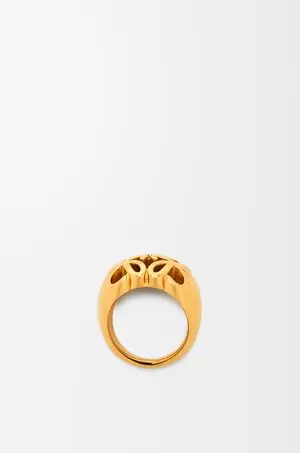 Loewe Anagram Bombé Signet Ring - Gold