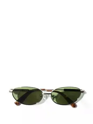 Jacquemus Alba Oval-frame Sunglasses - Silver