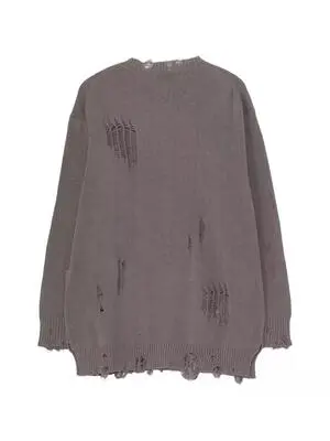 Yohji Yamamoto Distressed Crew-neck Sweater