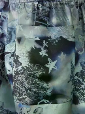 Off-White Graphic-print Shorts - Blue