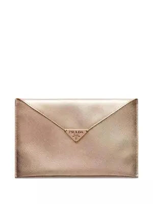Prada Gold Tone Clutches