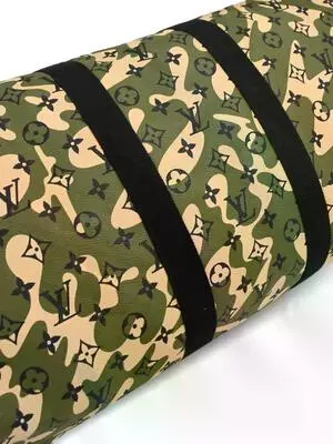 LOUIS VUITTON 2008 X Takashi Murakami 55 Keepall Bandouliere Travel Bag - Green