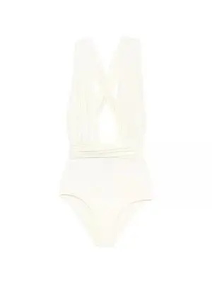 Raquel Diniz V-neck One-piece Swimsuit - White
