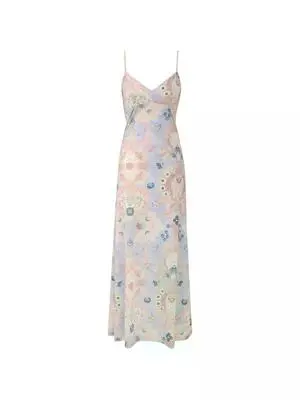 Zimmermann Rebellion Ruffled Floral Maxi Dress - Blue