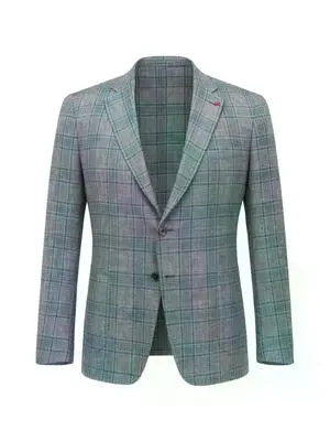 Isaia Plaid Buttoned Blazer