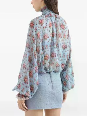 Dolce & Gabbana Floral-print Blouse - Blue