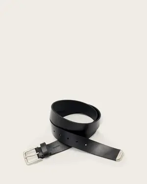 ALLSAINTS Martin Leather Belt - Black