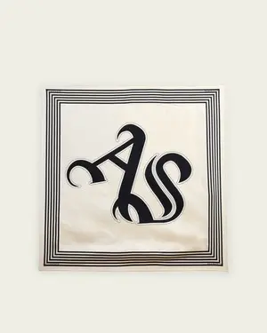 ALLSAINTS Gothic Silk Scarf - Pebble White