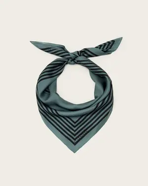 ALLSAINTS Gothic Silk Scarf - Steel Blue