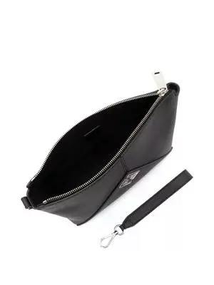 Fendi Logo-plaque Leather Clutch