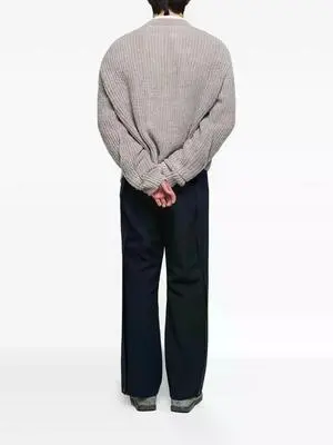 O.FILES Buttoned Interlaced Cardigan