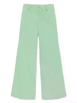 Chloé Cotton Wide-leg Trousers