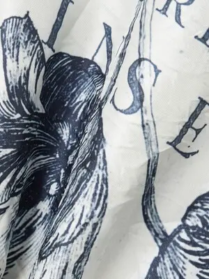Erdem Printed Crinkled-satin Midi Skirt