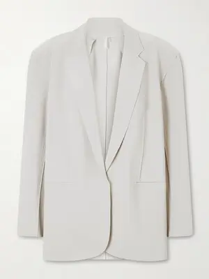 Norma Kamali Single-breasted Stretch-jersey Blazer