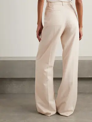 NILI LOTAN River Wool-twill Wide-leg Trousers