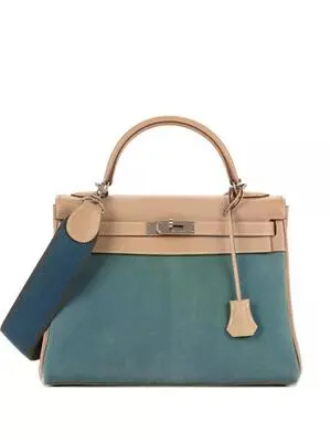 Hermès 32 Kelly Retourne Tote Bag - Blue