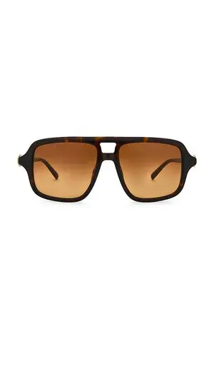Gucci Shield Sunglasses - Havana & Brown
