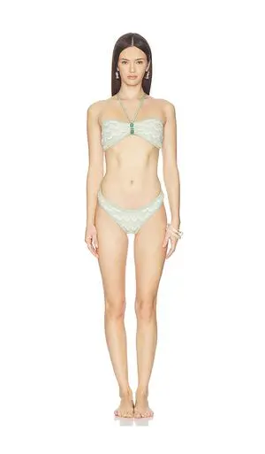 Devon Windsor Portia Halter Bikini Top - Aloe