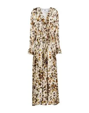 MSGM Multicolor Viscose Maxi Dress - Light Grey