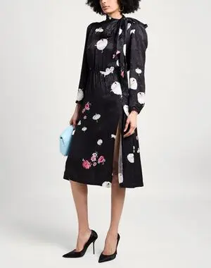Paul & Joe Midi Flared Satin Dress