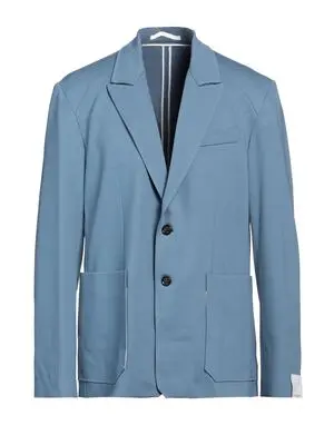 PAOLO PECORA Blazer Size Viscose, Polyamide, Elastane - Blue