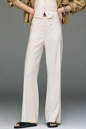 Maeve Jude Linen Blend Trouser Pants