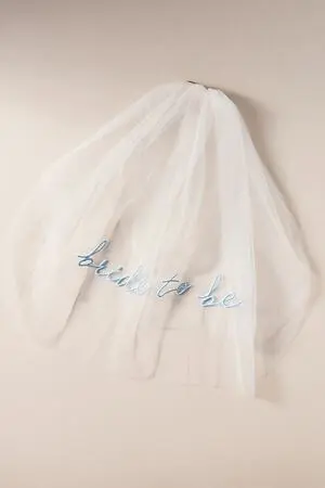 Anthropologie Bride To Be Veil - Light Blue