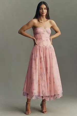 Strapless Drop-Waist Evening Dresses