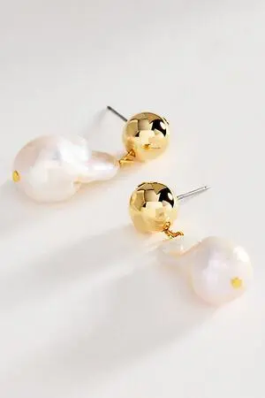 LELET NY Freshwater Pearl Earrings - Gold