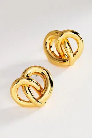 LELET NY Glossy Knot Stud Earrings - Gold