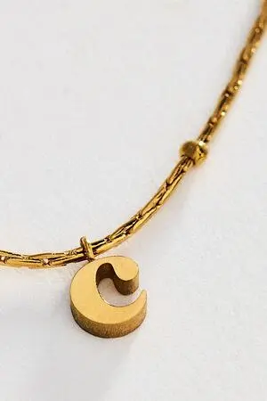 Anthropologie Initial Pendant Necklace C