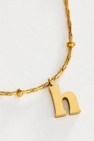 Anthropologie Monogram Necklace - H