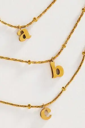 Anthropologie Initial Pendant Necklace - L