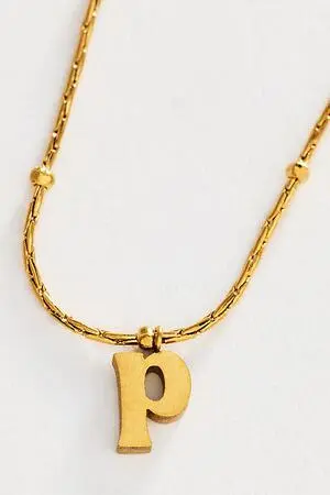 Anthropologie Monogram Necklace - P