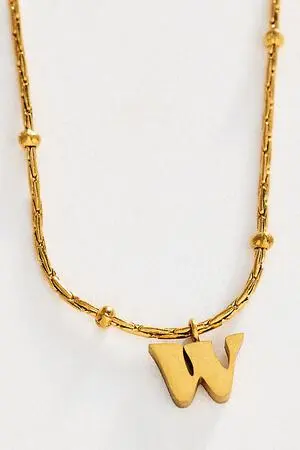 Anthropologie Monogram Necklace - W