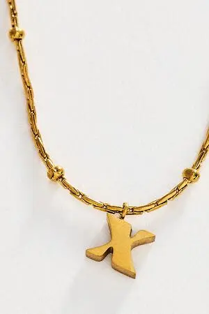 Anthropologie Monogram Necklace - X