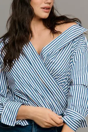 Good American Off-shoulder Wrap Top