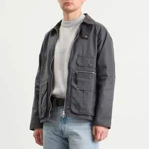 Barbour Re-engineered Blackett Spey Wax Jacket - Asphalt