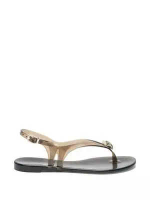 Casadei Jelly Flat Sandals - Black