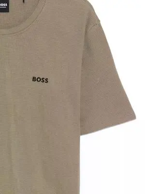 BOSS Logo-embroidered Waffle T-shirt