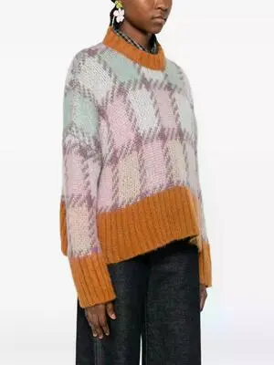 Marni Checked Long-sleeve Sweater