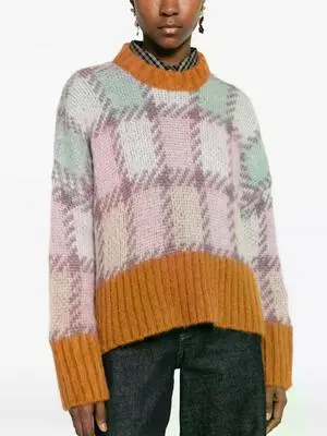 Marni Checked Long-sleeve Sweater